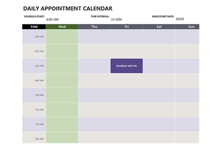 Appointment calendar template options you can use right now
