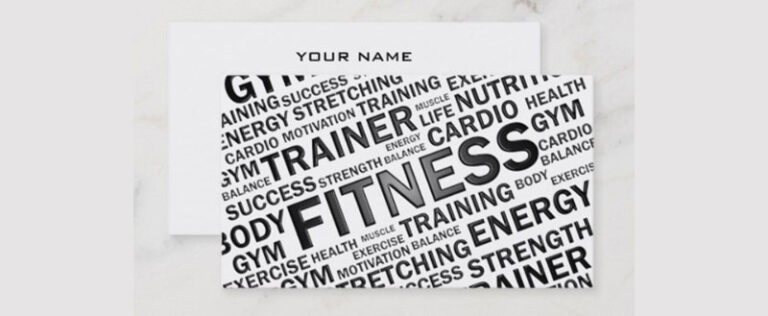 Personal trainer business cards examples to inspire your own