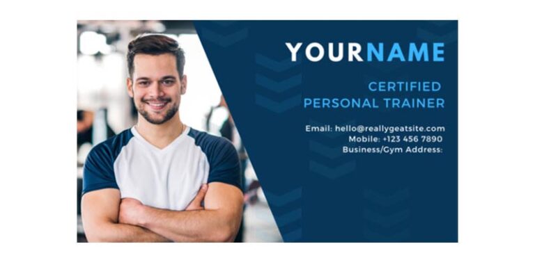 Personal trainer business cards examples to inspire your own