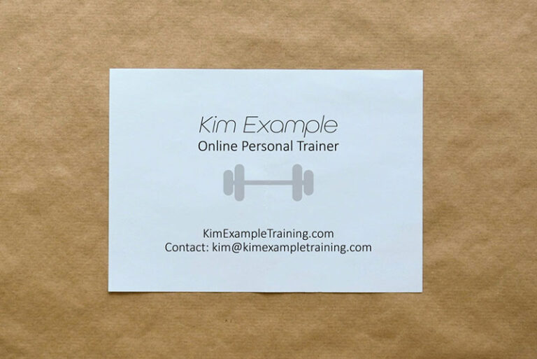Personal trainer business cards examples to inspire your own