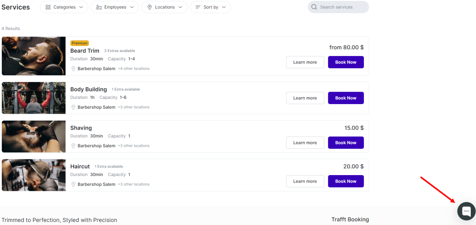 Custom Code - Trafft