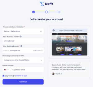 Sign Up Docs - Trafft