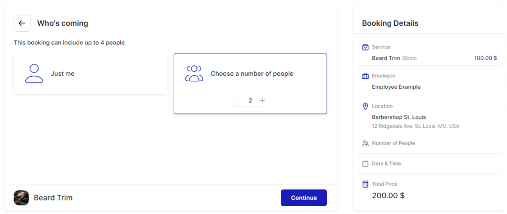 Group Booking - Trafft