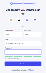 Sign Up Docs - Trafft