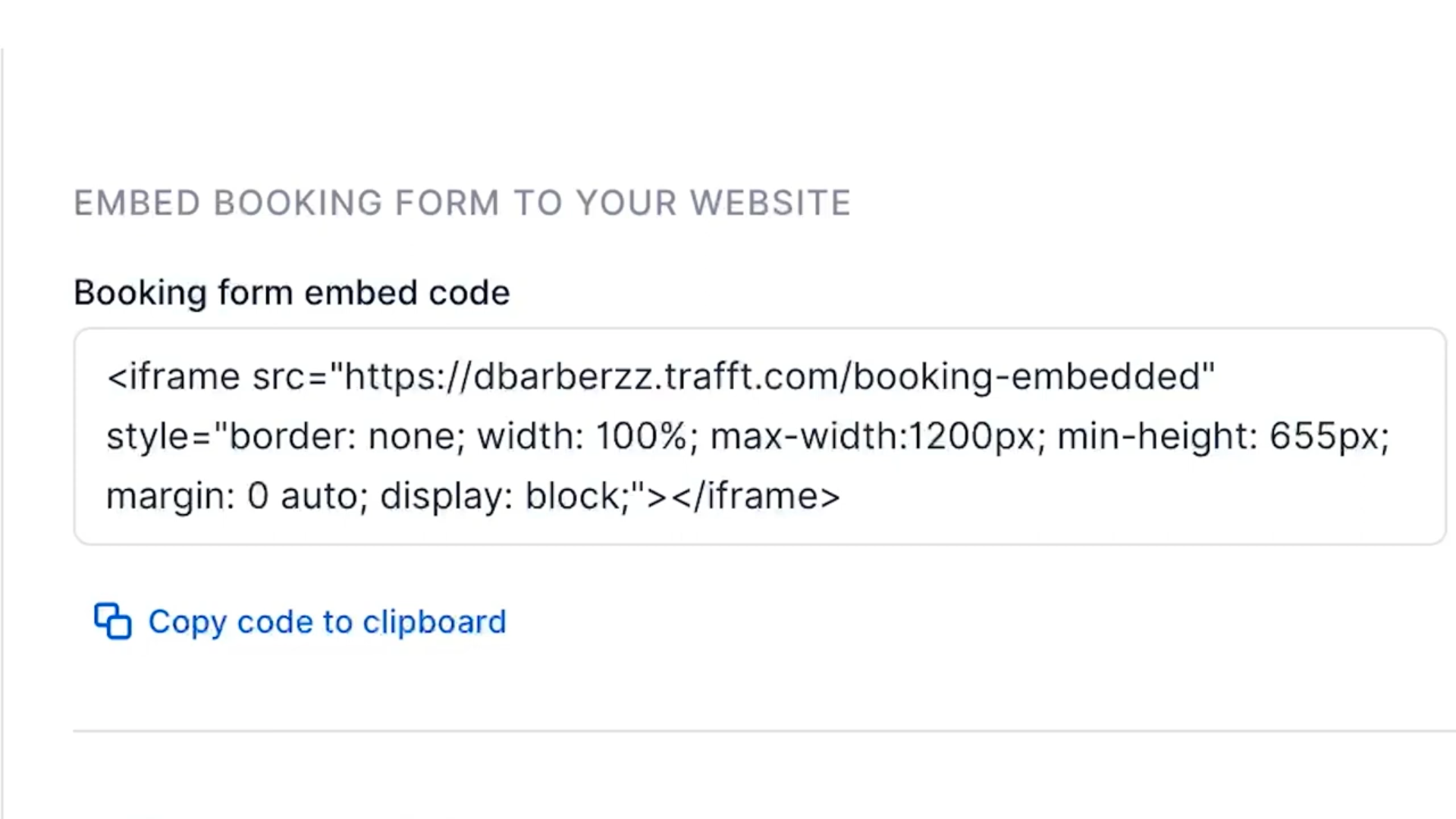 How To Embed the Trafft Booking Form Into Your Website