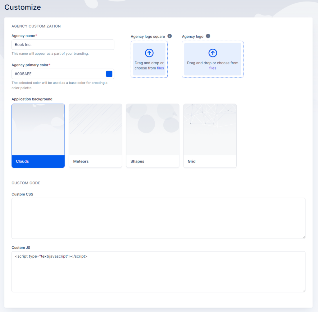 Agency Setup - Trafft