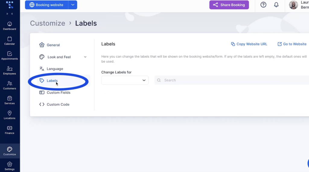 How to Customize the Labels on Your Booking Form