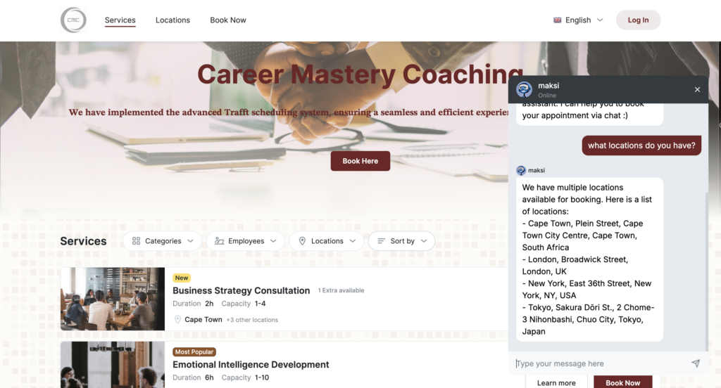 Streamline Your Bookings with Trafft Chatbot